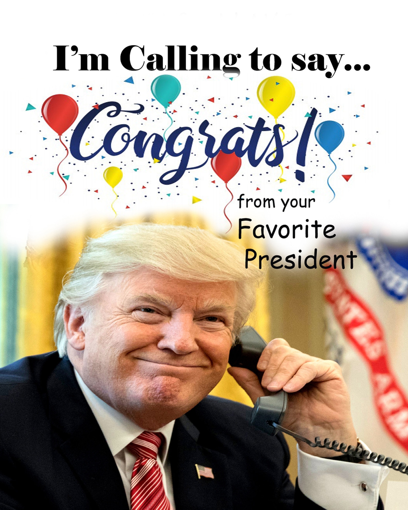 Donald Trump Congratulations Card - Etsy