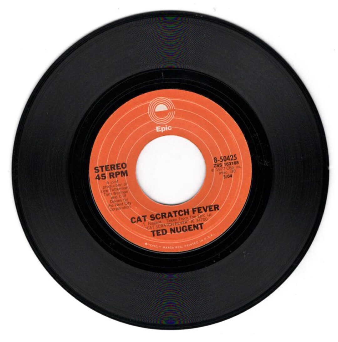 Cat Scratch Fever Ted Nugent 45 RPM Record 1977 - Etsy