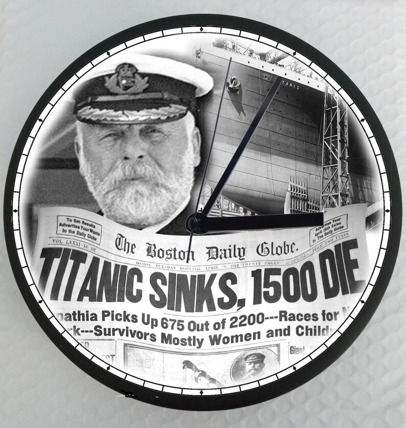 Titanic Wall Clock, Ship, Movie, Disaster, 1912, Home Decor - Etsy