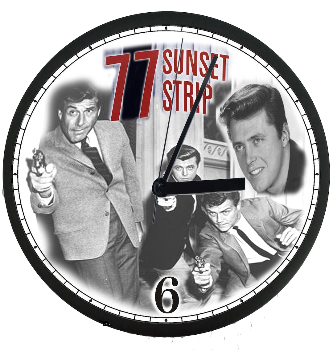 Sunset Strip Wall Clock, TV Show, Crime, Private Eye, Home Decor, 1960s ...