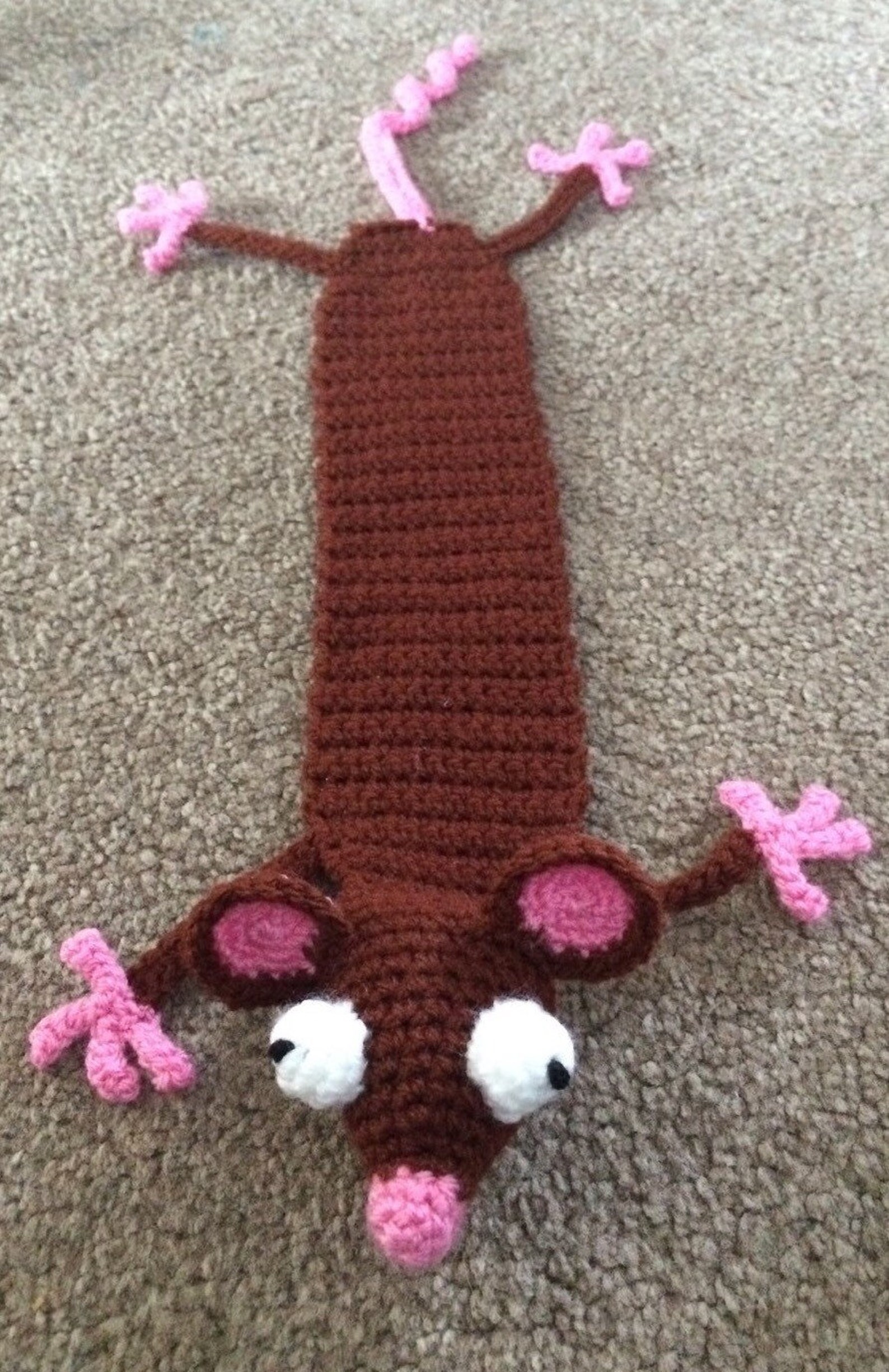 Squashed Rat Bookmark - Etsy UK