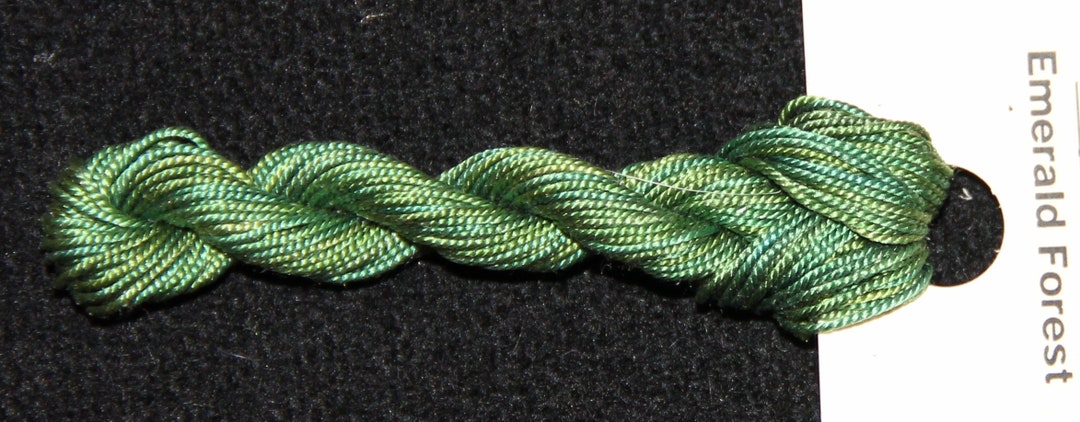 Emerald Forest Fine Cord Silk Thread - Etsy