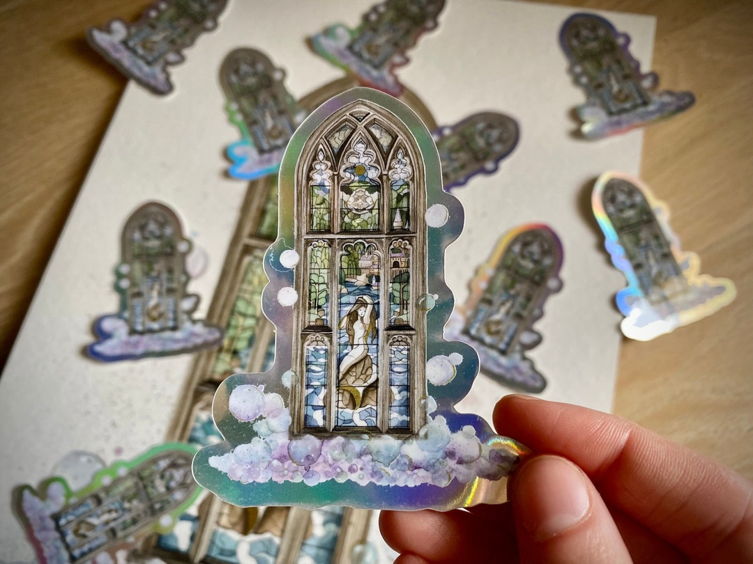 Wizard Magic World Sticker - Magical Holographic Sticker Stained Glass ...