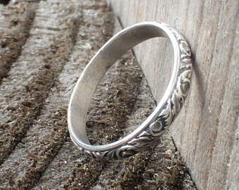 Leaf Pattern Ring - Etsy