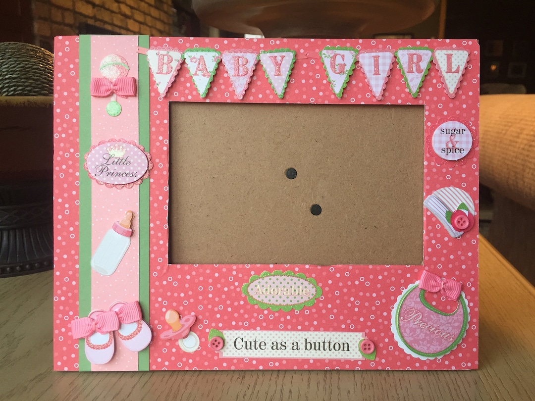 Baby Girl Picture Frame, Little Princess, Sugar & Spice, Adorable ...