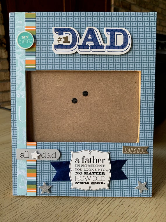 Dad Picture Frame All Dad My Hero Father's Day Picture | Etsy