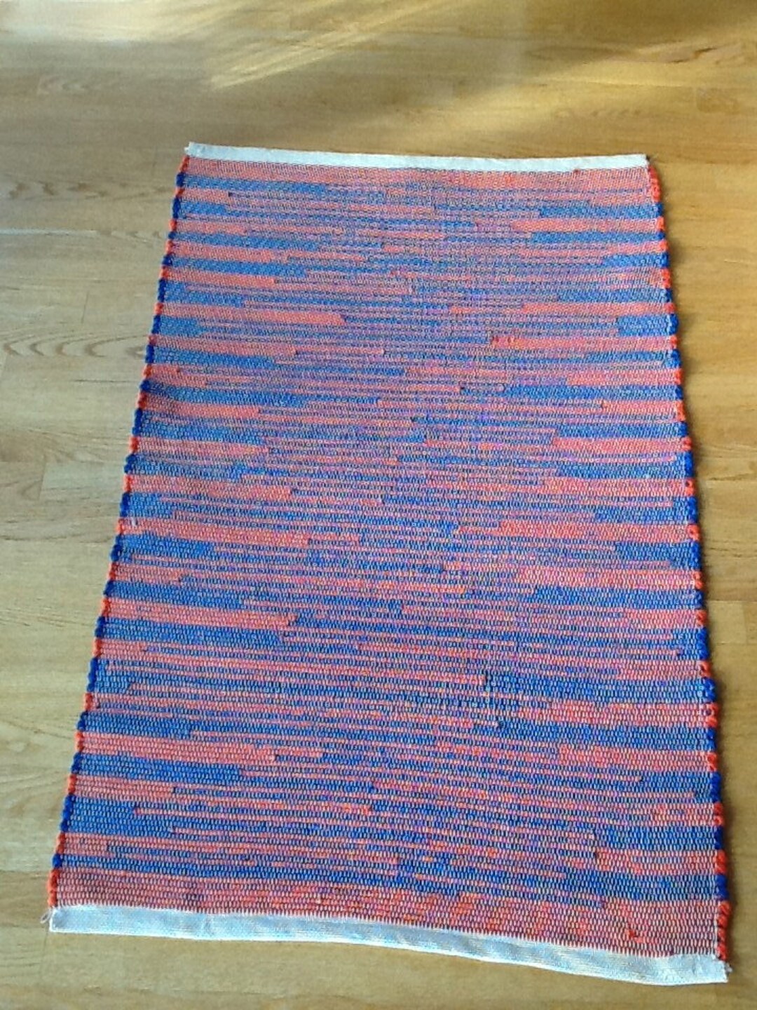 Royal Blue and Orange Cotton Rug, 43 1/4 L X 28 W, Sport Team Colors ...