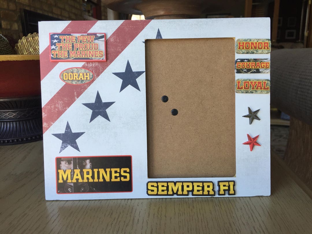 Marines, Marines Picture Frame, Semper Fi, EGA, Proud to Serve, Support ...