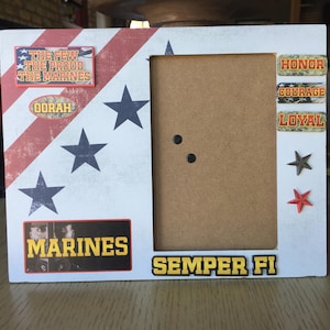 Marines, Marines Picture Frame, Semper Fi, EGA, Proud to Serve, Support ...