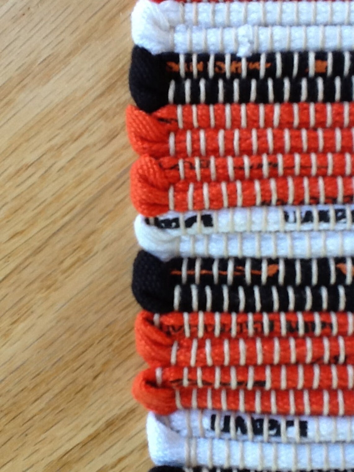 Black Orange and White Cotton Rug 52 1/4 L X 27 | Etsy