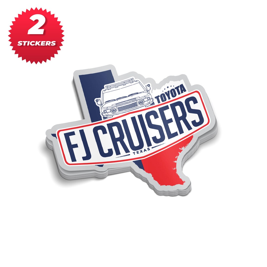 Set of 2 Stickers = Texas FJ Cruisers: Decal/stickers • Full Color ...