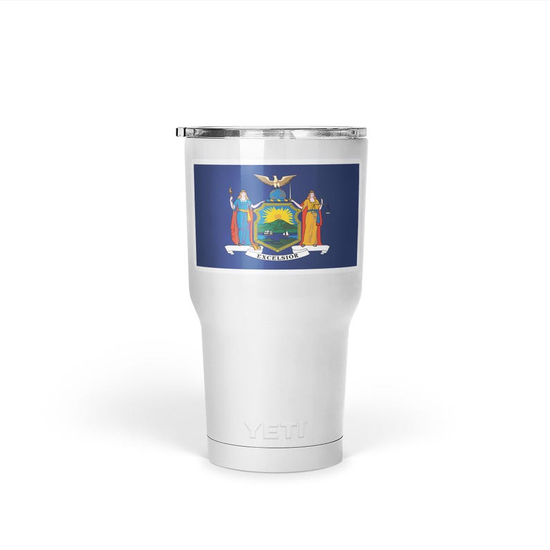 Set of 2 Stickers = New York Flag: Decal/stickers • Full Color • Double ...