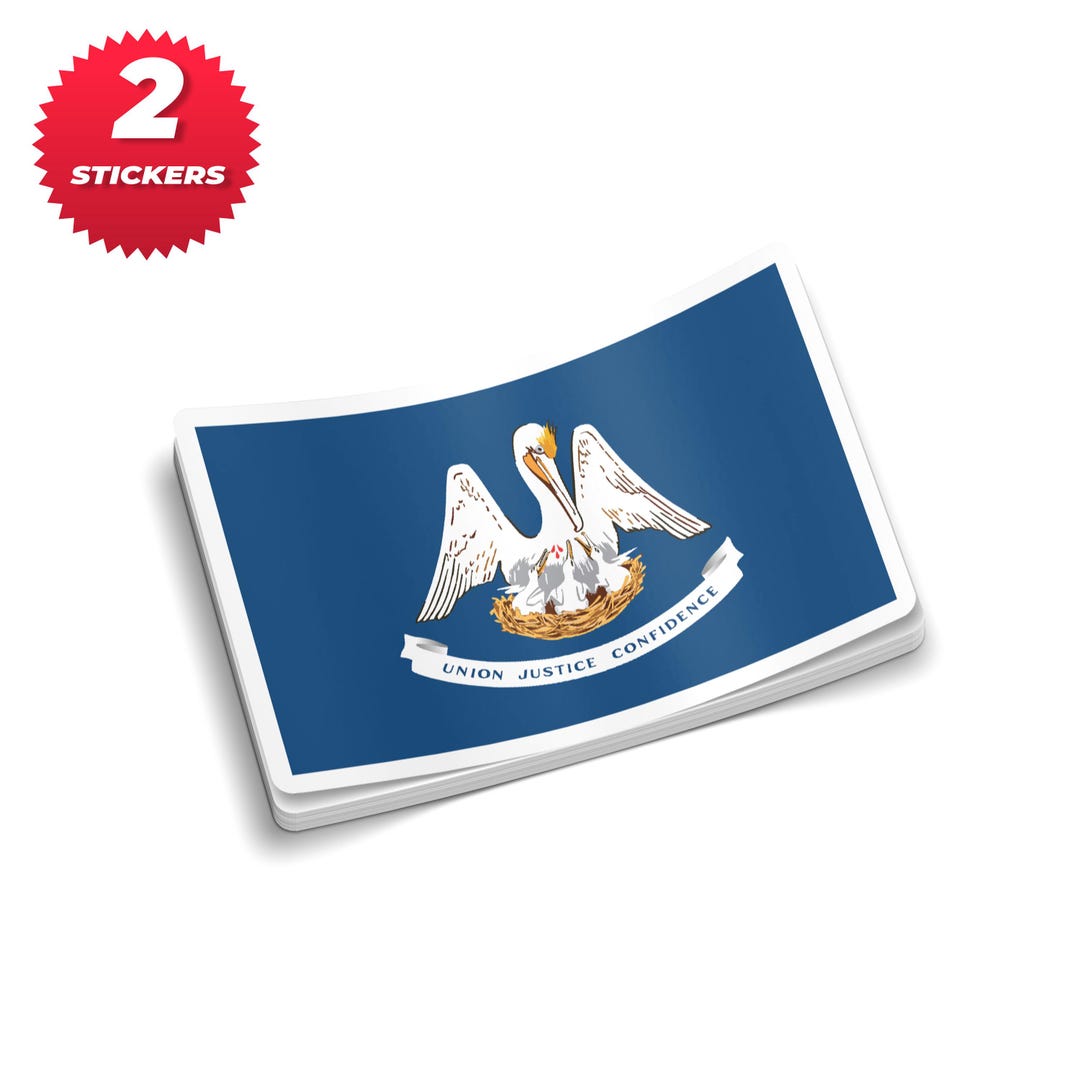 Set of 2 Stickers = Louisiana Flag: Decal/stickers • Full Color ...