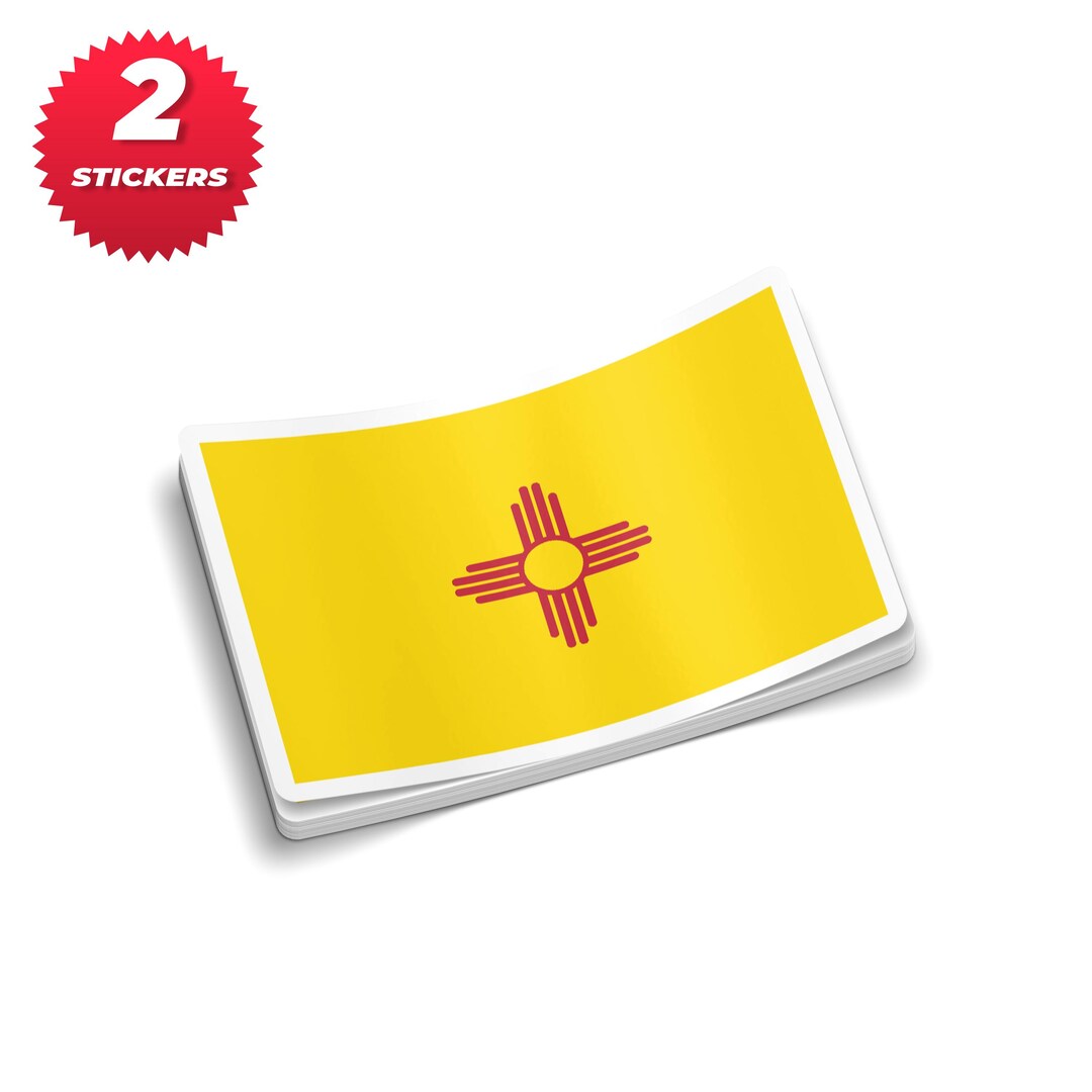Set of 2 Stickers = New Mexico Flag: Decal/stickers • Full Color ...