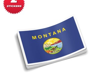 Set of 2 Stickers = New York Flag: Decal/stickers • Full Color • Double ...