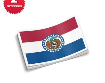 Set of 2 Stickers = New York Flag: Decal/stickers • Full Color • Double ...