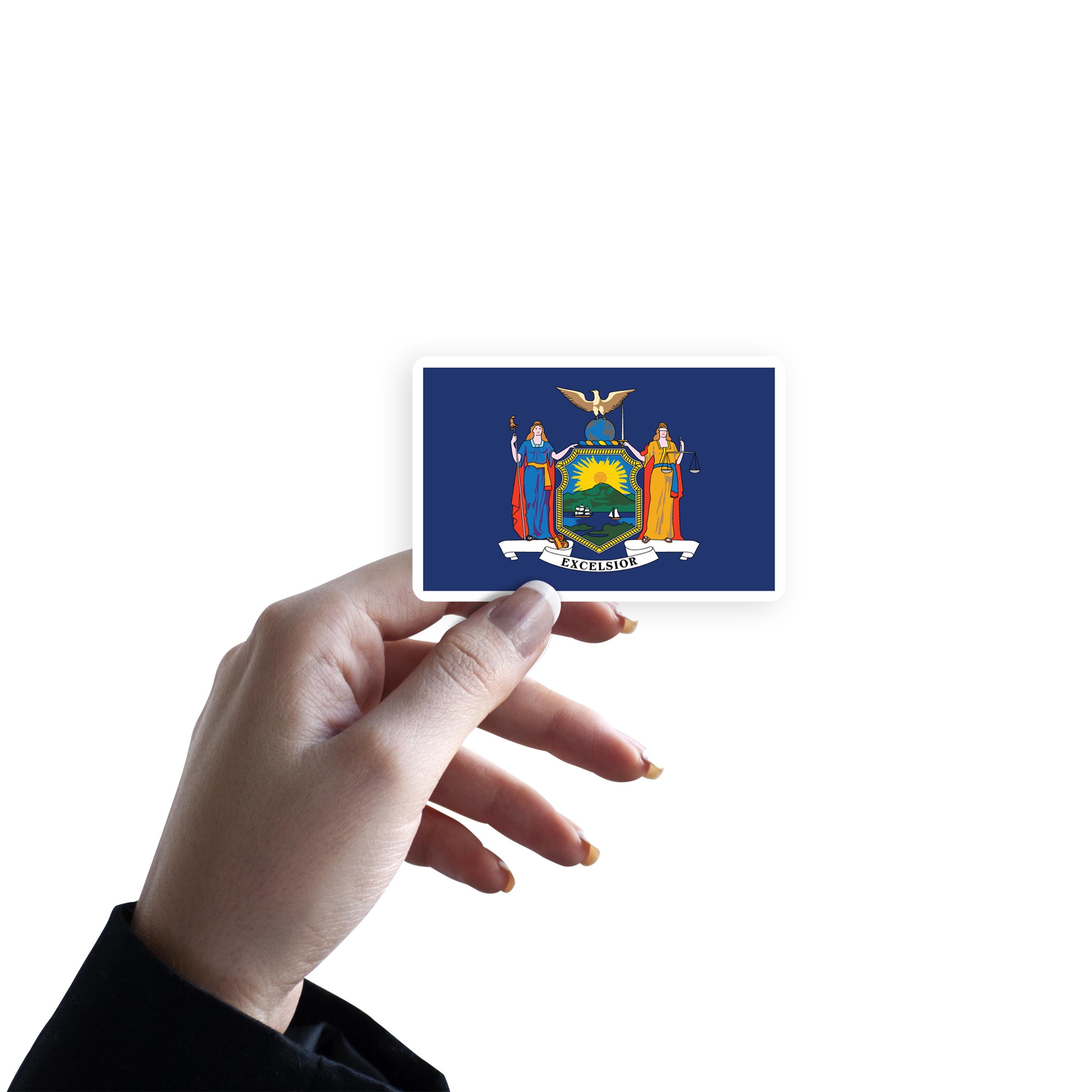 Set of 2 Stickers = New York Flag: Decal/stickers • Full Color • Double ...