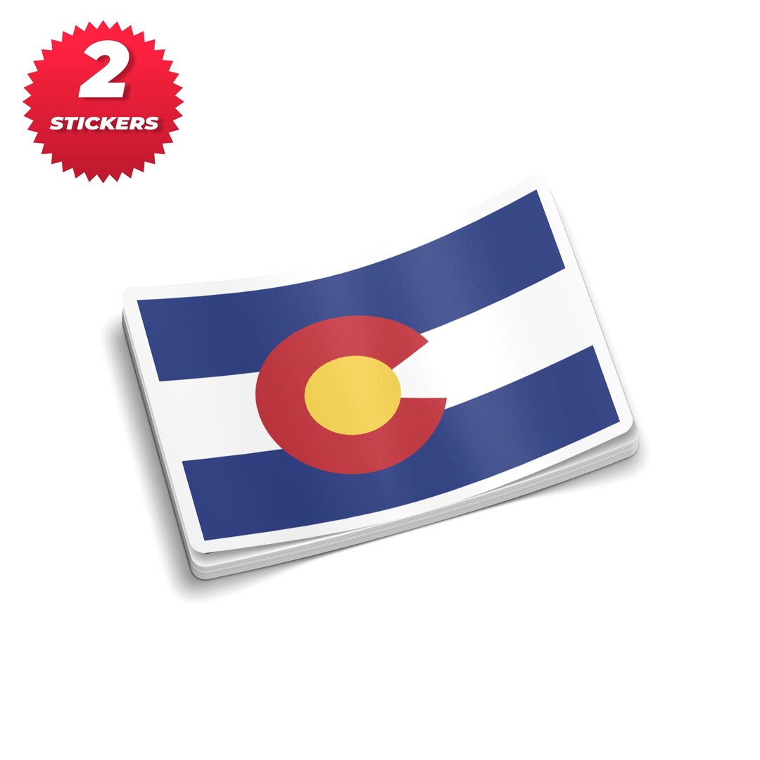 Set of 2 Stickers = Colorado Flag: Decal/stickers • Full Color • Double ...
