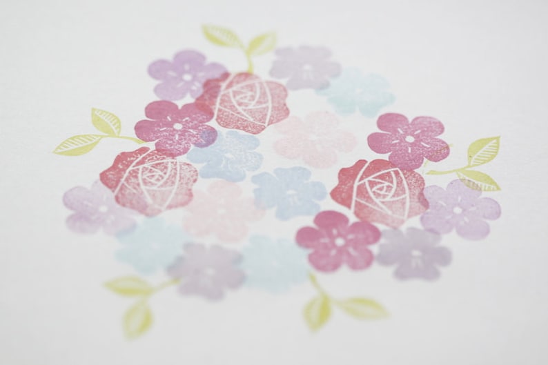 Blumen Set handgeschnitzter Stempel - Etsy.de