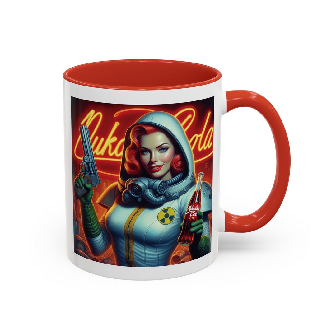 Fallout Inspired Fan Art Mug, Nuka Cola Pin up Art Cup, Retro 1950's ...