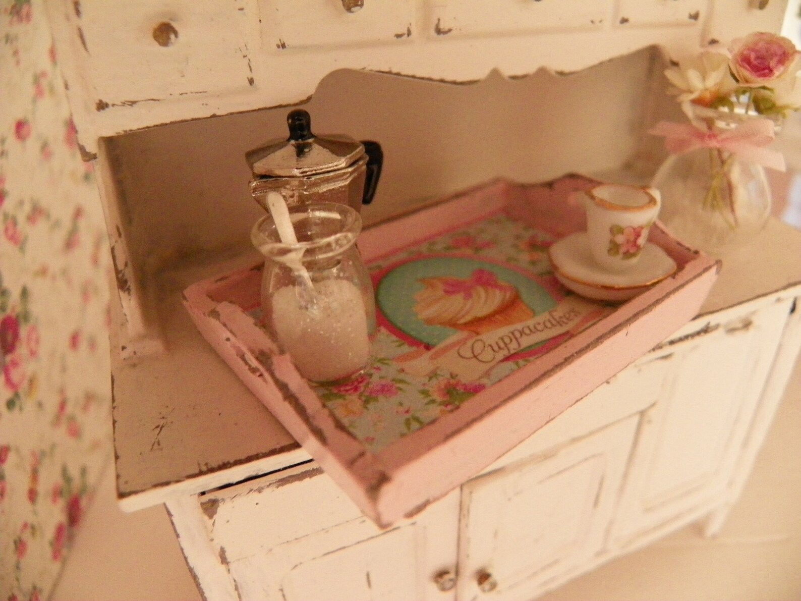 Dollhouse miniature tray | Etsy