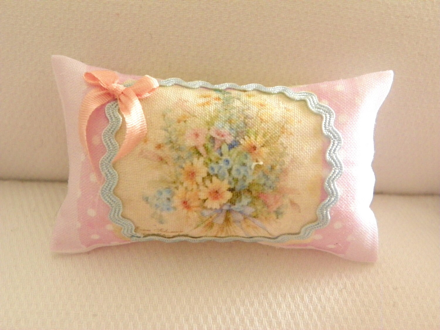 Dollhouse Shabby Chic Miniatures Pillow - Etsy