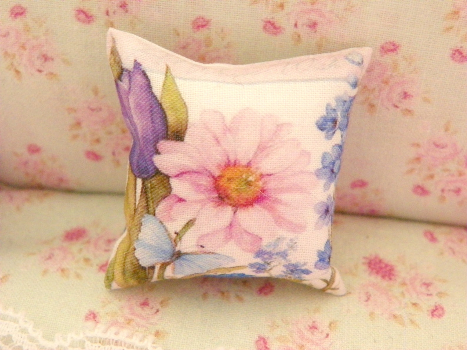 Dollhouse Miniatures Pillow - Etsy