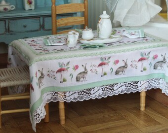 Miniature Dollhouse Tablecloth for the Kitchen Table/ 1/12 | Etsy