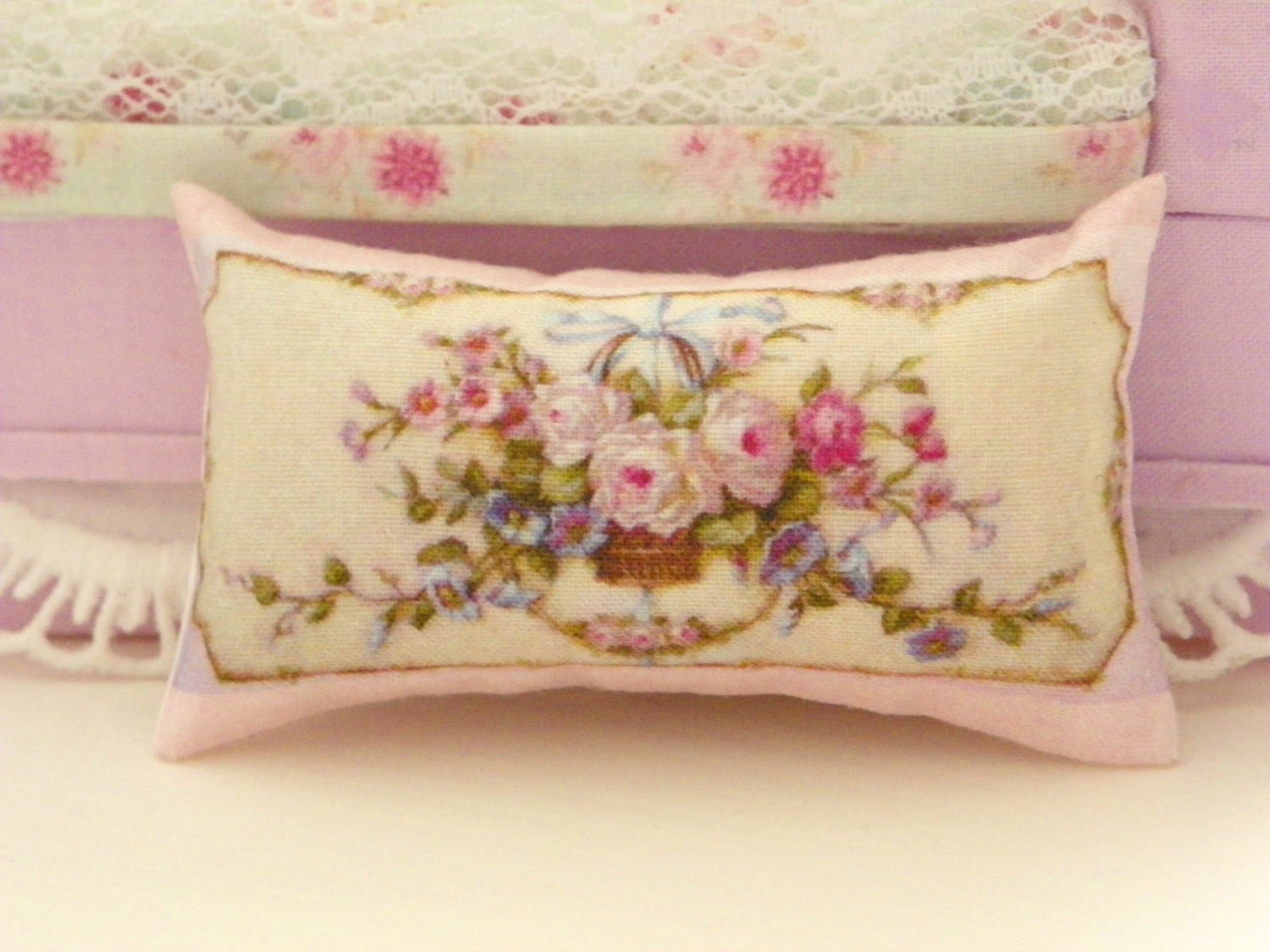 Dollhouse Shabby Chic Miniatures Pillow - Etsy