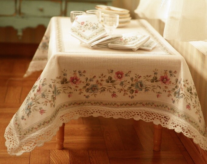 Miniature Dollhouse Tablecloth for the Kitchen Table/ 1/12 Scale - Etsy
