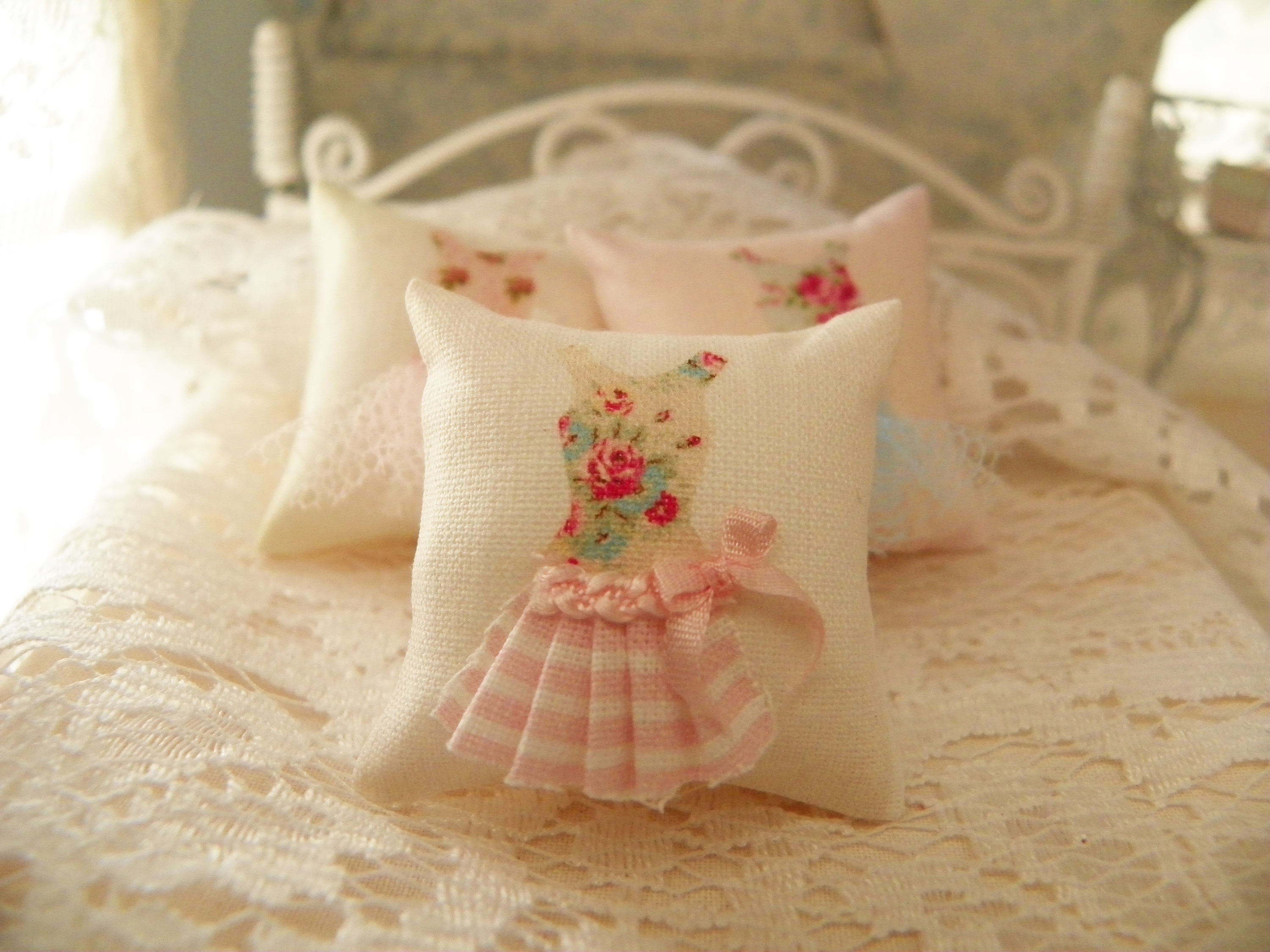 Dollhouse miniatures pillow | Etsy