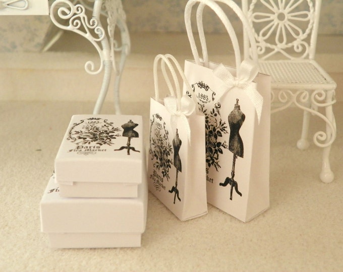 Miniature Collection of Bags and Boxes Scale 1/12 | Etsy