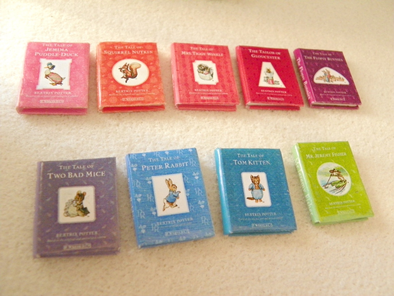 Beatrix Potter Miniatures Books - Etsy