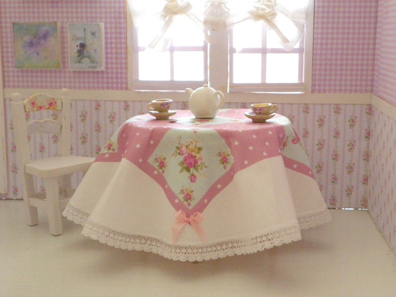 Miniature Dollhouse Tablecloth for the Kitchen Table/ 1/12 - Etsy
