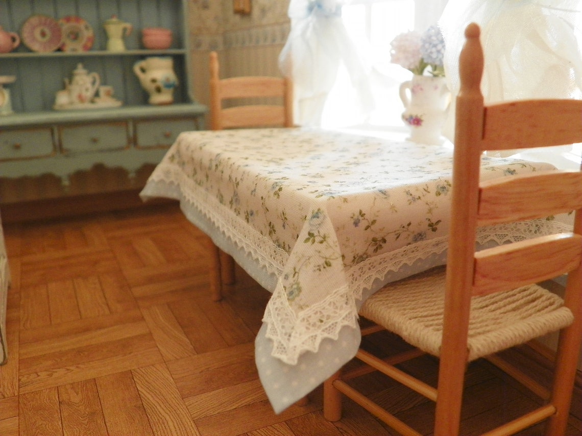 Miniature Dollhouse Tablecloth for the Kitchen Table/ 1/12 Scale - Etsy