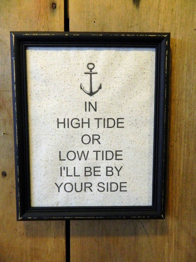 In High Tide or Low Tide Sign Vintage Black Frame - Etsy