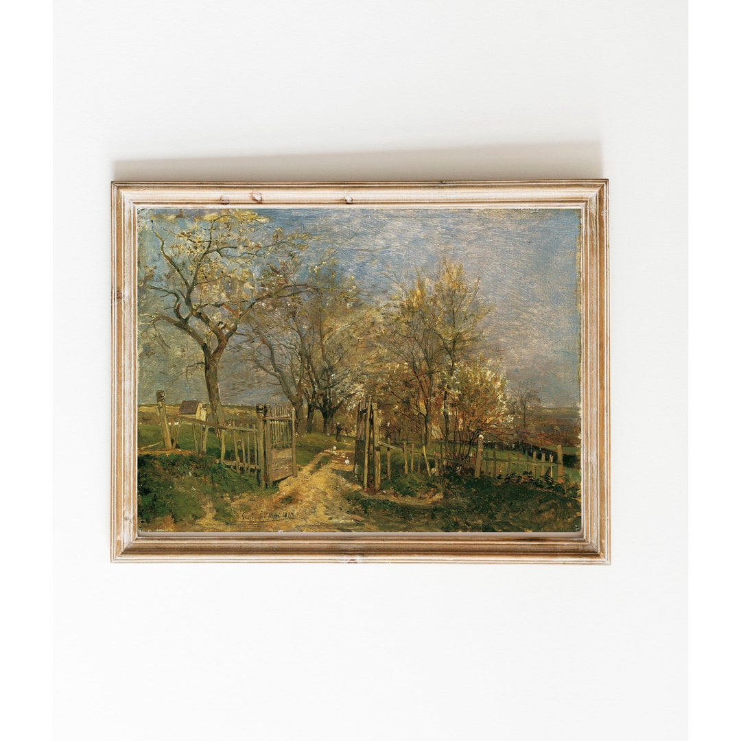 Lovely Spring Landscape Vintage Art Print Digital Download Vintage ...