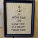 In High Tide or Low Tide Sign Vintage Black Frame - Etsy
