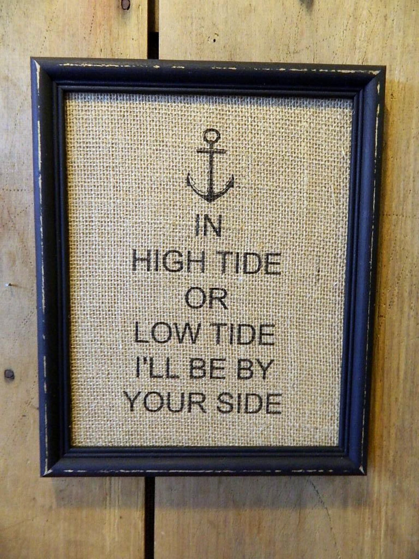 In High Tide or Low Tide Sign Vintage Black Frame - Etsy