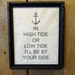 In High Tide or Low Tide Sign Vintage Black Frame - Etsy