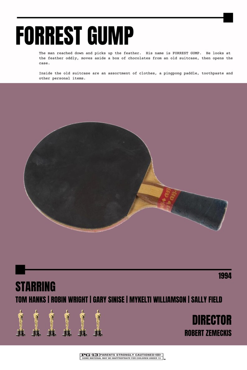 Forrest Gump Minimalist Design Custom Poster Hidden Gems Cinephile ...