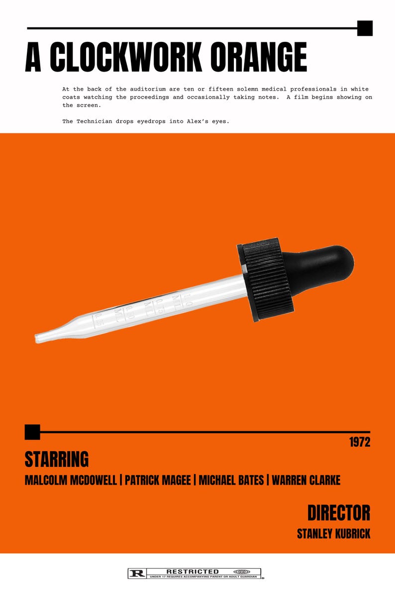 A Clockwork Orange | Minimalist Design | Custom Poster | Hidden Gems ...