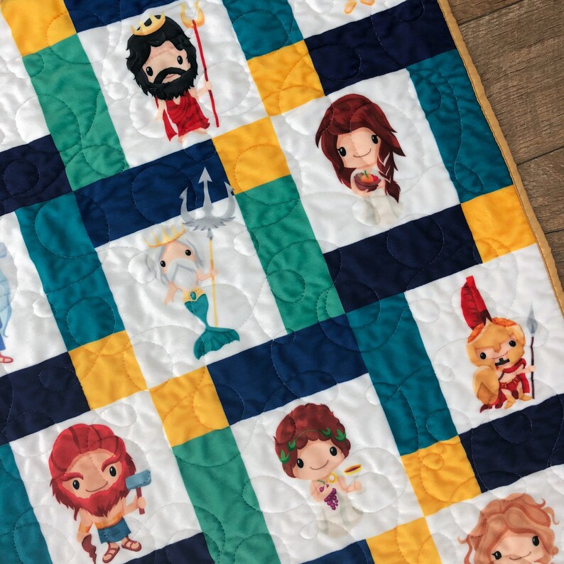 Handmade Greek Mythology Baby Quilt Roman Myth Greek - Etsy