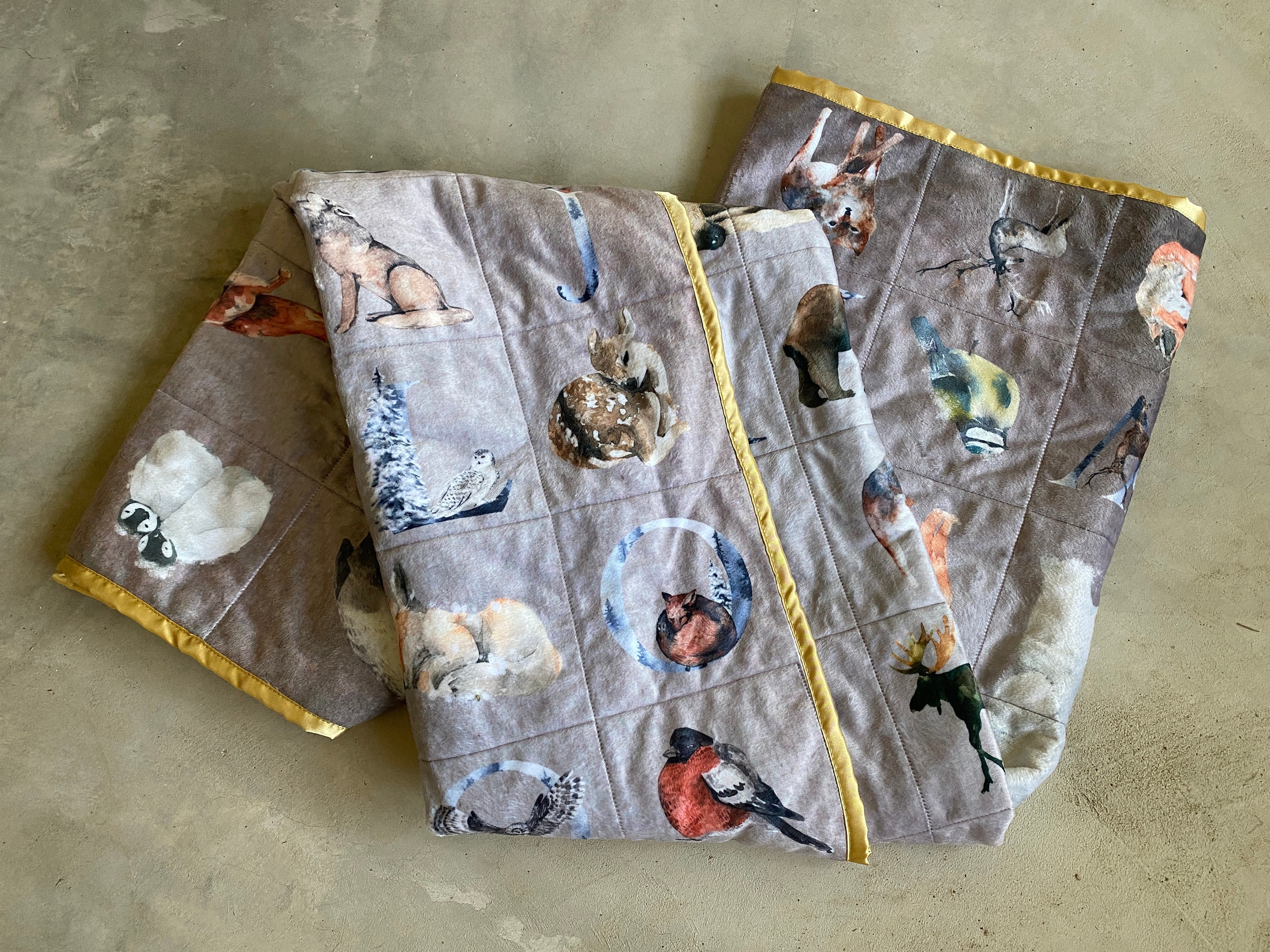 Winter Forest Woodland Animals Baby Quilt Enchanted Forest | Etsy