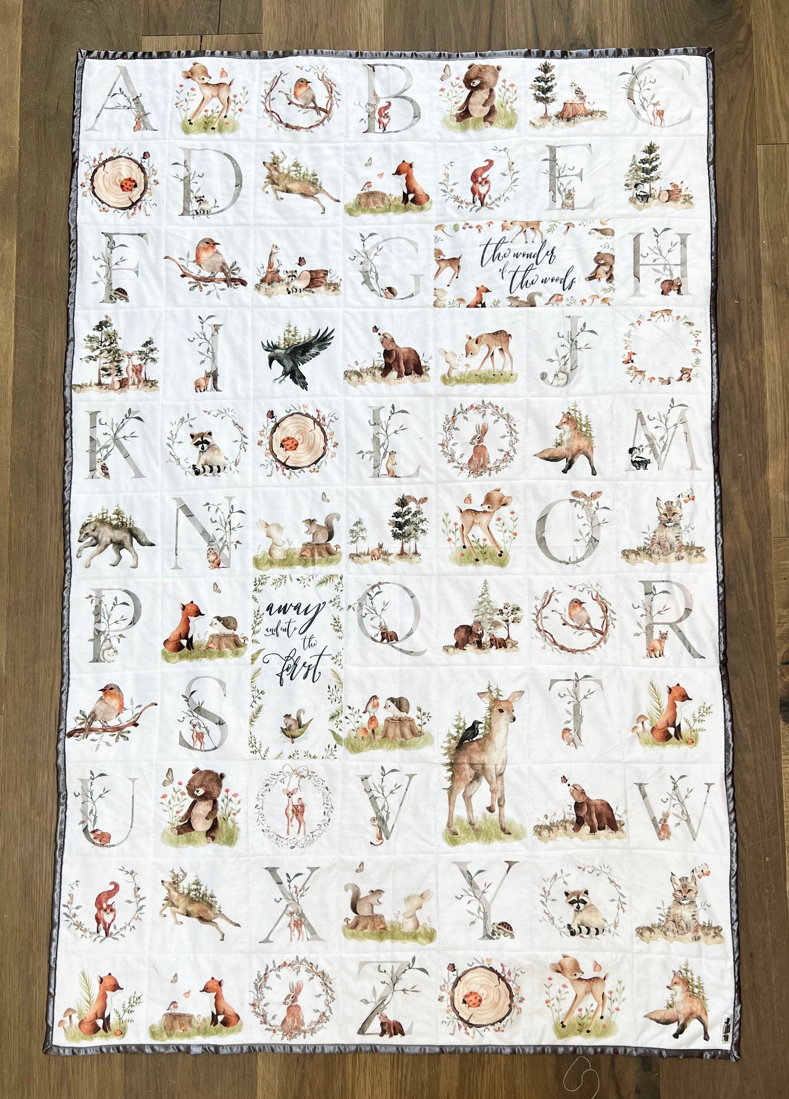 Forest Woodland Animals Baby Quilt Enchanted Forest Nursery - Etsy