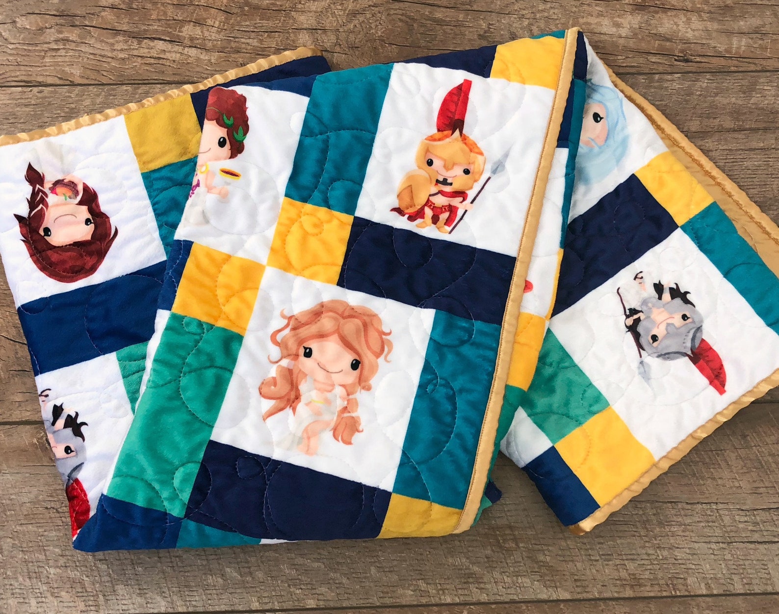 Handmade Greek Mythology Baby Quilt Roman Myth Greek - Etsy