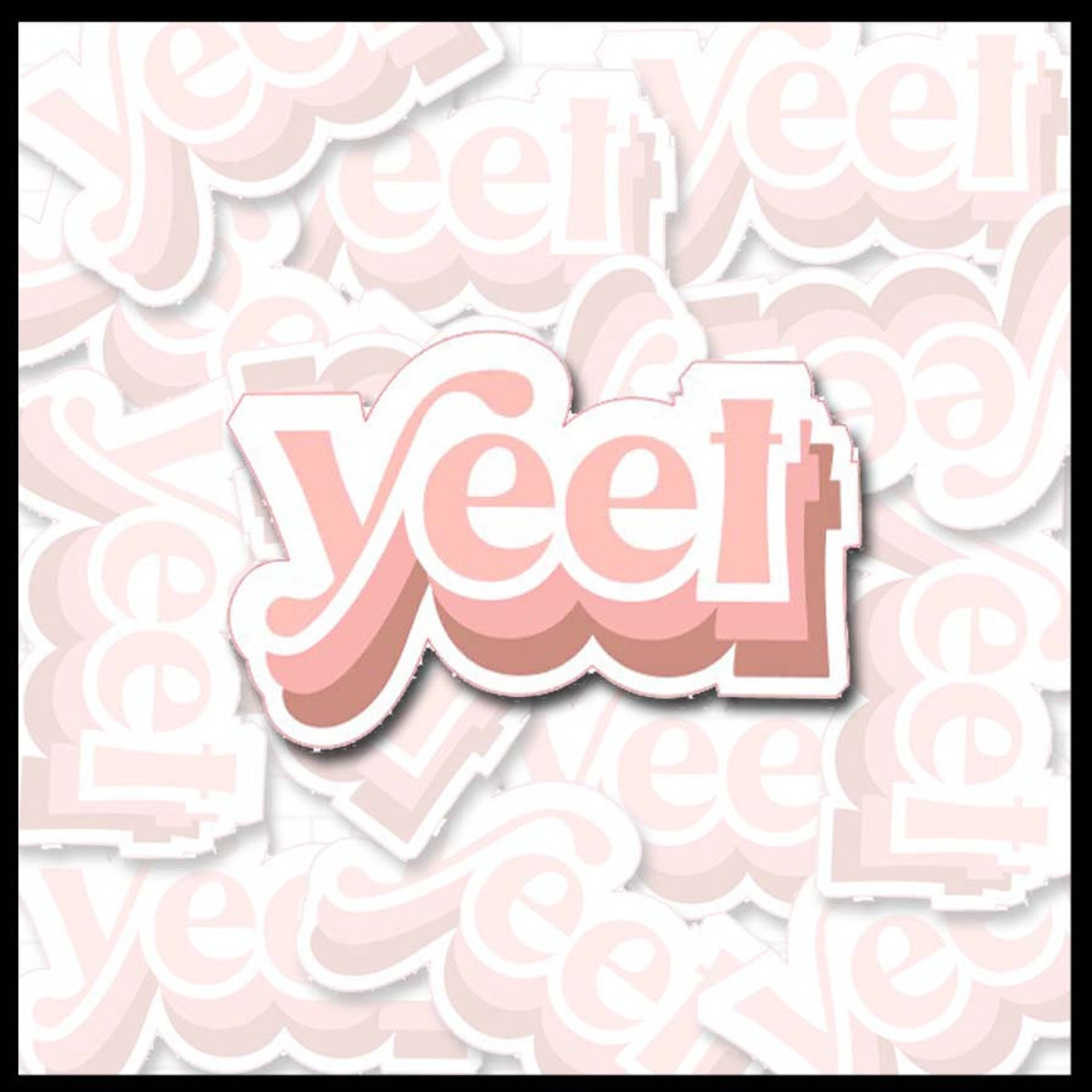 Yeet Sticker Word Aesthetic Stickers Laptop Vinyl Stickers | Etsy