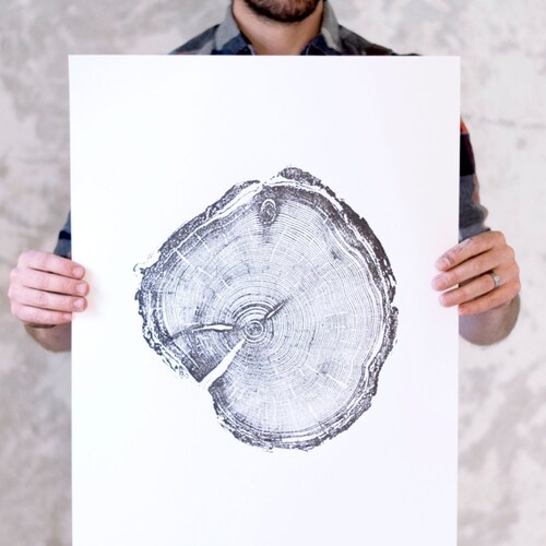 Tree 1 Tree Etching Tree Silhouette Tree Print | Etsy