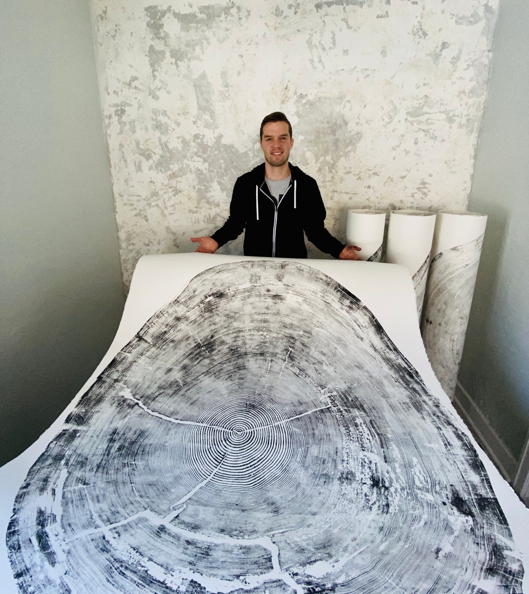 Sitka, 372 Year Old Sitka Spruce, Tree Ring Print, Lumber, Yoga Studio ...