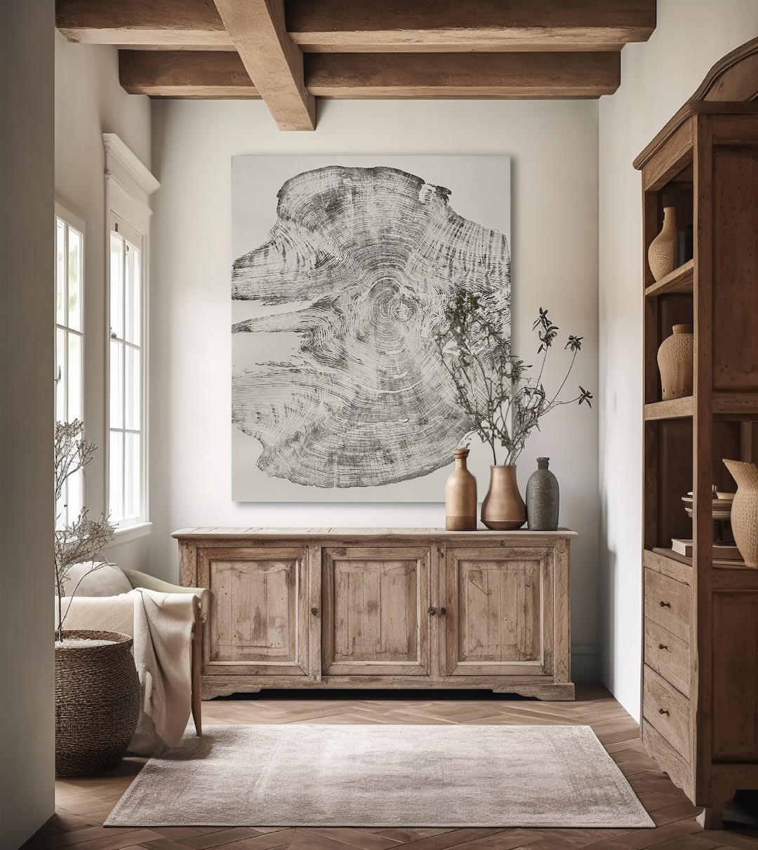 Redwood Tree, Tree Ring Print, California Coast, Woodcore Art, Wood ...